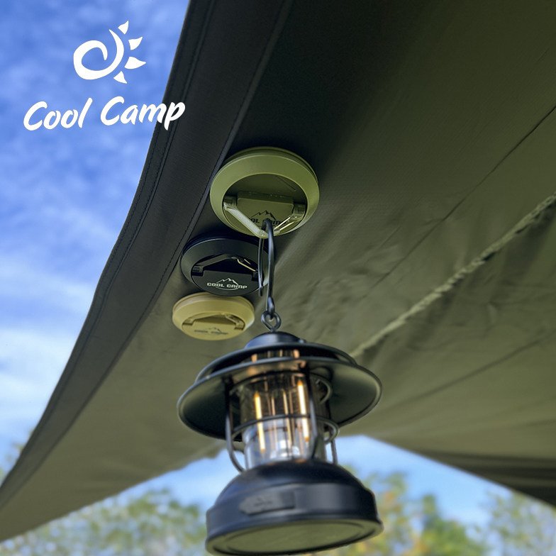 COOLCAMP户外露营磁吸挂钩帐篷天幕吸盘野营绳固定器汽车野营灯挂