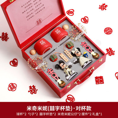 结婚送礼米奇米妮婚纱摆件礼品