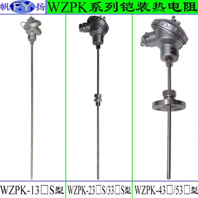 WZPK-535S Φ5mm 铠装热电阻一体化带变送器 防水接线盒 活动法兰
