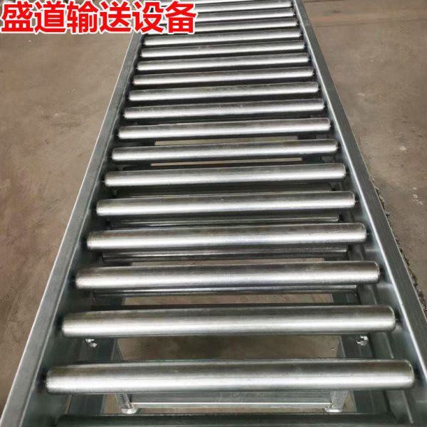 无动力滚筒输送机家具厂地滚线物流卸货不锈钢动力托辊滚筒输送线
