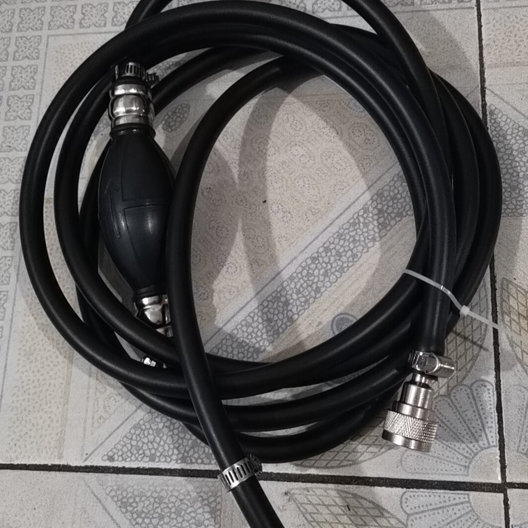 东发/水~星2冲5-40匹船外机接机器圆形油嘴+外置油箱油管+手油泵/