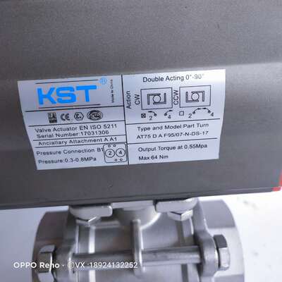 KST气动执行器蝶阀球阀ATGT气动头气动装置单双作用气缸气动阀门