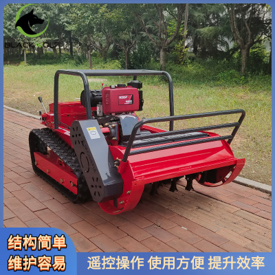 厂家 履带式割草机 苗圃草坪开荒柴油款碎草机 爬坡有劲打草机