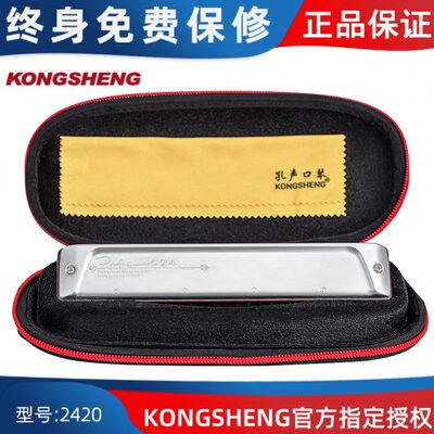 新款孔声乐器24孔复音口琴2420专业演奏男女初学入门儿童老人送礼