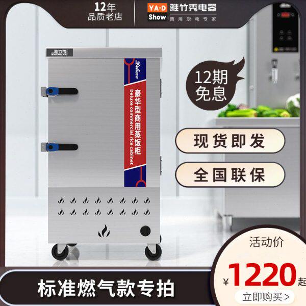 雅竹秀标准燃气蒸饭柜商用电蒸箱蒸饭车燃气蒸菜机馒头蒸包子炉