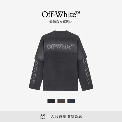 OFF-WHITE™情侣双箭头长袖T恤