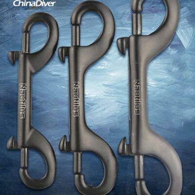 tl钩N扣u扣钩水肺快卸双头侧弹簧i潜水s配件挂黑色au不锈钢固定