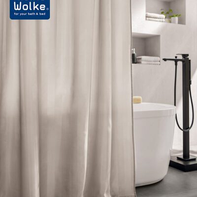 Kleine Wolke德国原装进口简约涤纶浴帘卫生间隔断帘子免打孔窗帘