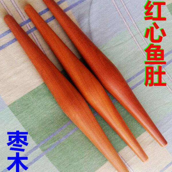枣木红心鱼肚擀面杖 白吉馍潼关肉夹馍专用 孤行纯实木擀面杖包邮