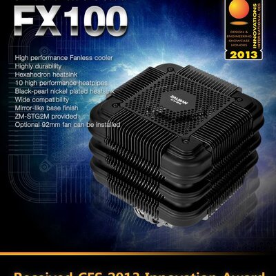 全新扎曼FX100 115X 1200 1366 2011 i3 i5 i7风扇10热管被动散热