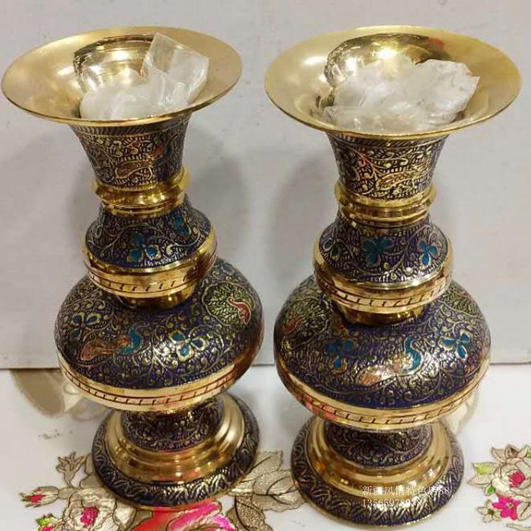 家居装饰品花瓶铜花瓶干花瓶欧式瓶巴基斯坦铜器花器摆件