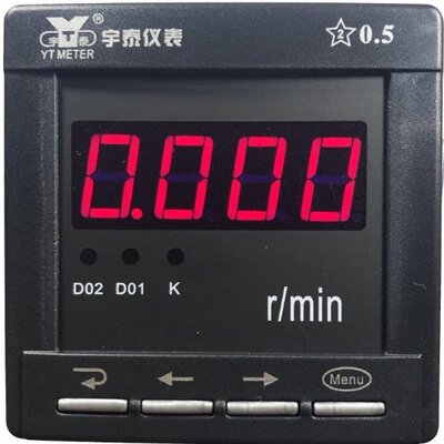 智能传感器专用表 转速表 转分表 YT195-AV1 1500r/min  DC0-10V