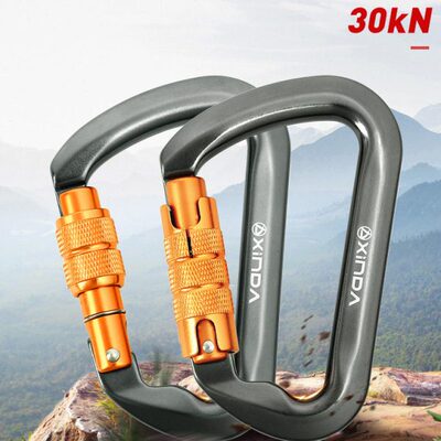 承重扣挂攀登速降挂钩户外登山扣锁欣达攀岩高空作业安全主装备快