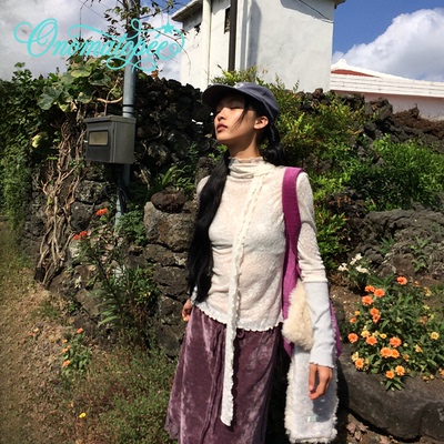 OTPe*亚麻混纺提花拼接丝巾打底