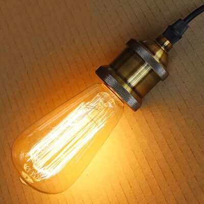 艺术钨丝灯泡wE2764st 灯泡螺口格黄光个性创意60  工业风复古w40