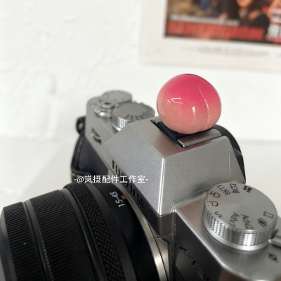 桃子热靴盖 适用于zve10zv1富士X100VI背带XS20XM5R50R10相机200d