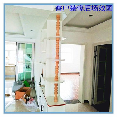 实木罗马柱欧式酒柜柱支撑杆吧台B柱子立柱围栏杆木制楼梯橱柜装