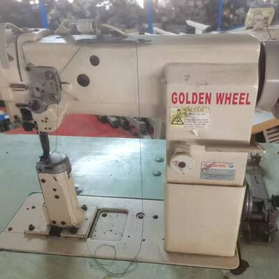 金轮牌立柱式高头单针车金轮8330矮柱车殊异型桶状产品的车缝