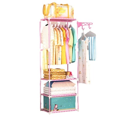 现货落地衣帽架置物架挂衣架衣服架鞋架加粗钢管组装鞋帽架