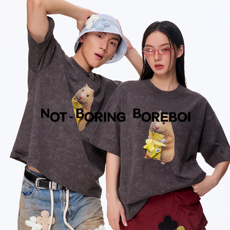 NB B丨趣味可拆卸立体装饰短袖显瘦精梳棉T 修身齐腰百搭圆领上衣