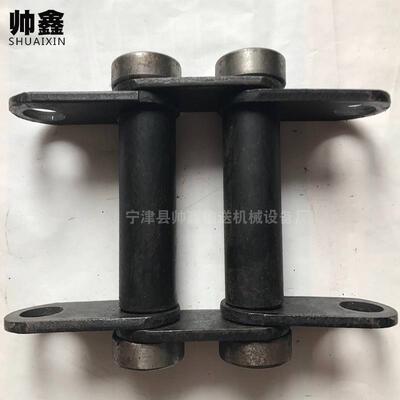 101.6节距工业传动链条双节距弯板带耳链条不锈钢螺旋输送链条