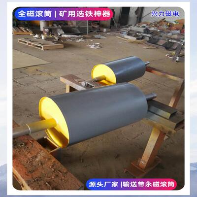 矿用强磁滚筒磁选机矿钢渣甩磁机320400直径全磁半磁永磁力滚筒