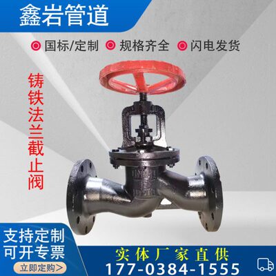 T蒸汽8D4110162025截止阀J32150铸铁法兰截止阀065N500200铜芯40-