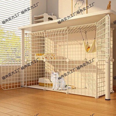 猫笼子暖冬家用带厕所猫咪多层别墅自由空间猫柜室内小型猫窝布类