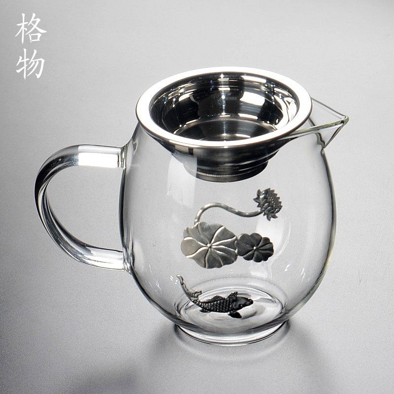 玻璃公道杯耐热加厚功夫茶具分茶器大号带茶漏套装