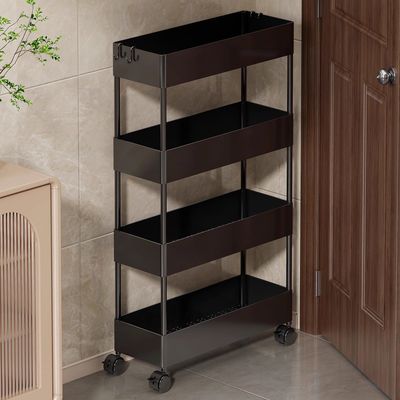 门后夹缝置物架子落地卫生间缝隙浴室超窄款收纳柜多层收纳小推车