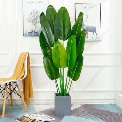 Artificial fake flowers potted green plants large trees1.2
