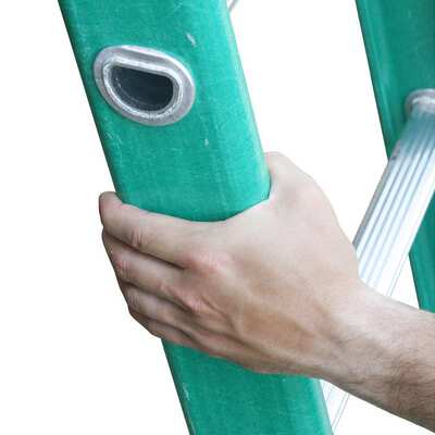 WERNER/稳耐梯子玻璃钢电力工程梯绝缘梯两节延伸梯D5916-22.44米