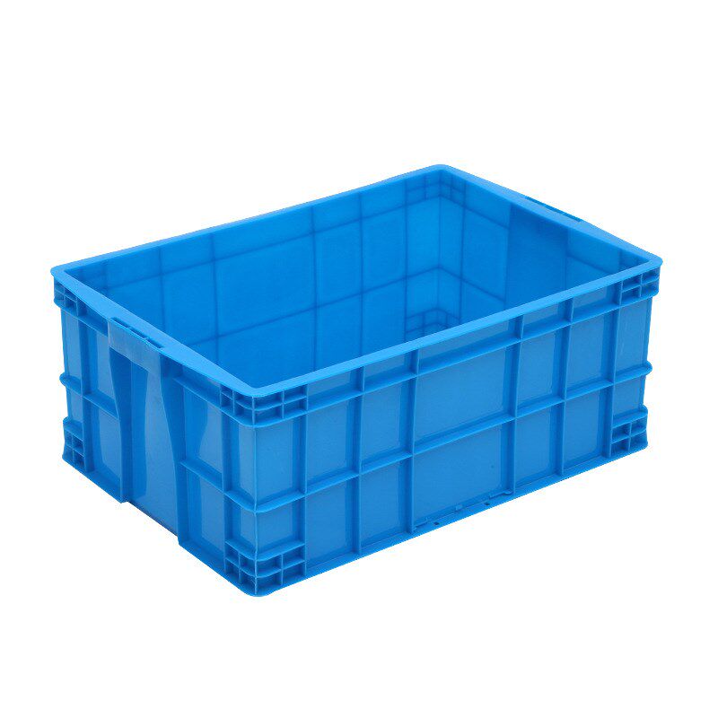 加厚带盖标签牌塑料周转箱575-250食品伺料周转箱塑胶运输箱