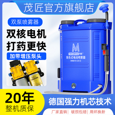高压新型双泵电动喷雾器锂电池全自动农用果树园林喷药机喷水神器