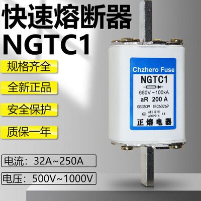 NGTC1 690V 1000V 180A 160A 150A 125A 100A 660V快速熔断器熔芯