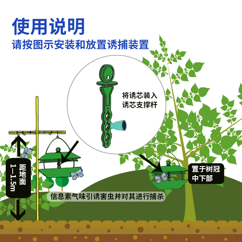 中捷四方梨小食心虫诱芯性诱剂防桃树梨树灭果树食心虫钻心虫飞蛾