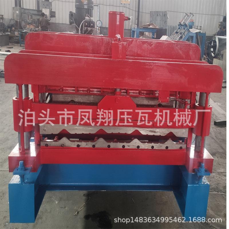 出口705型琉璃瓦压瓦机 914彩钢琉璃瓦辊压成型设备 韩国铁皮瓦机