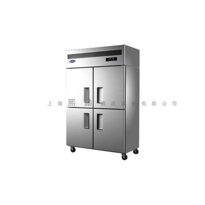 商用厨房四门双温冰箱银都工程款直冷冷藏冷冻柜QBL6122竖隔冰柜