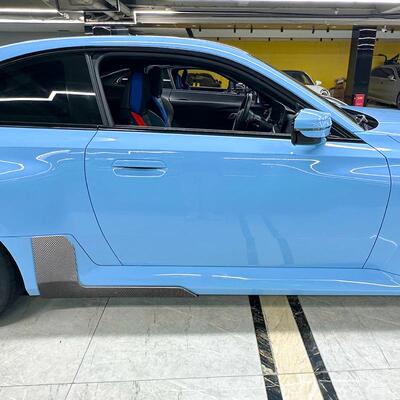 适用宝马bmwm2g872026+MP侧裙小包围扰流板车贴外饰改装