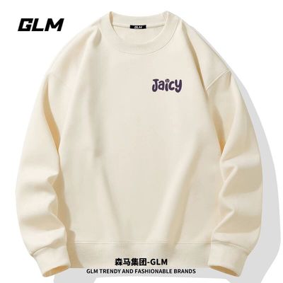GLM2024新款春秋男士卫衣圆领衣服重磅秋冬款男装青少年潮牌男生