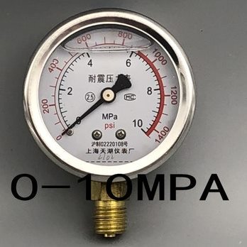抗震 油压表 耐震压力表 YN-60 10MPA 1400PSi YTN60