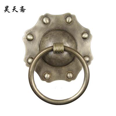 昊天斋中式古典仿古门环铜拉手民宅四合院大门门钹纯铜圆环把手