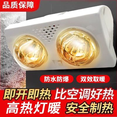 德国黑科技两灯浴霸取暖器燕乐大功率速热灯挂墙浴室防水防爆灯泡