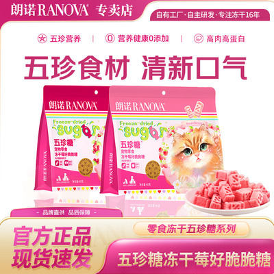 朗诺五珍糖40g水果冻干宠物零食