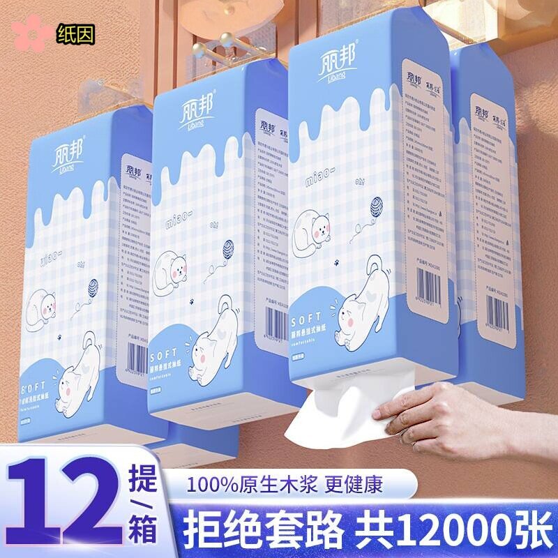 悬挂式抽纸抽取式卫生纸家用餐巾纸擦手纸厕纸宿舍大包平板纸巾