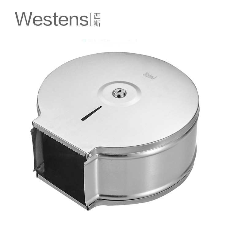 不锈钢大卷纸盒纸巾盒 卫生间大盘大卷纸架厕纸架器 纸巾架筒