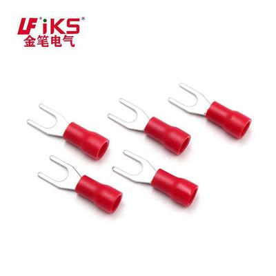 金笔SVD1.25-3叉形系列尾部带铜套叉形端子冷压端子紫铜端子