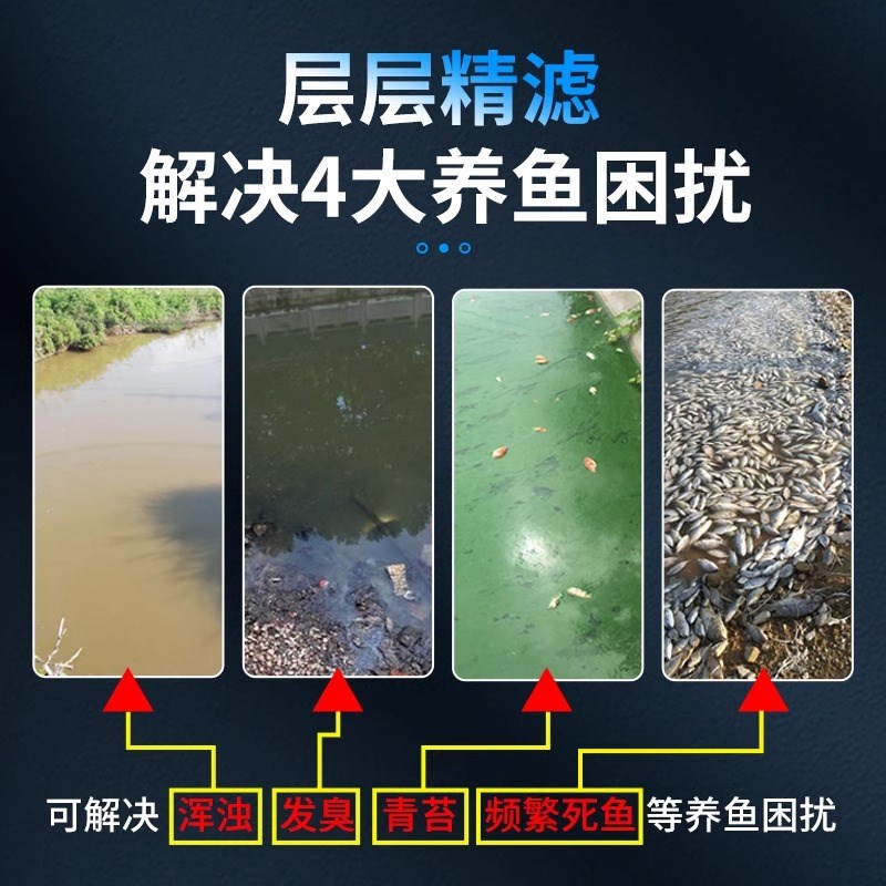 鱼池过滤水循系环统大型滤外鱼池过户箱不锈钢过滤器升级干湿分离