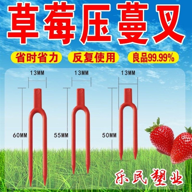圆口加长草莓叉子育苗压蔓器压苗叉藤蔓植物固定器压蔓生根定植叉