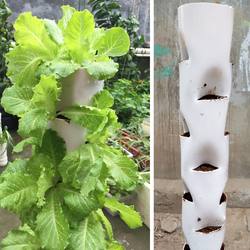 阳台立体管花机种道种菜多层菜架家中花园客厅柱式花盆种菜机